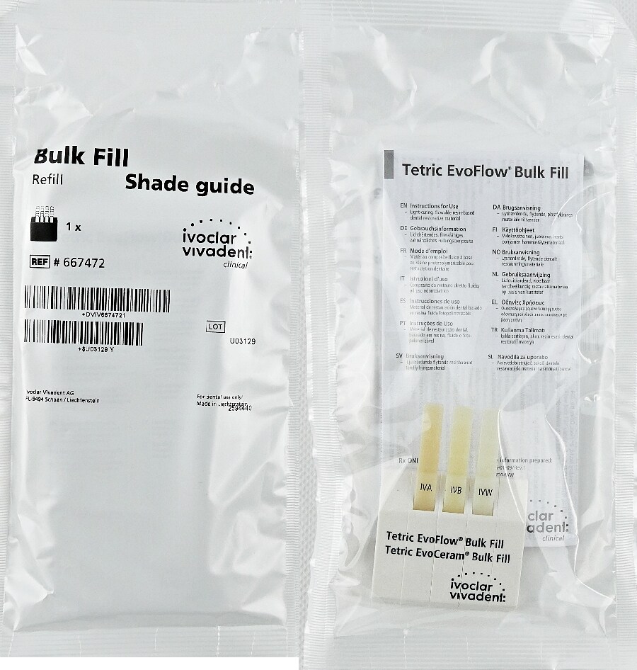 Tetric EvoFlow Bulk Fill Färgskala - Dentalringen