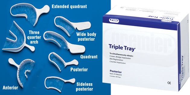 Triple Tray 3/4 Käke 35st - Dentalringen